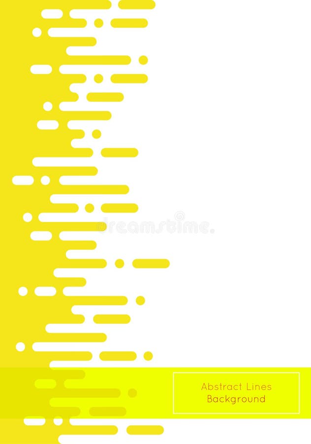 Abstract Rounded Line Background, Rounded Yellow Line on White ...