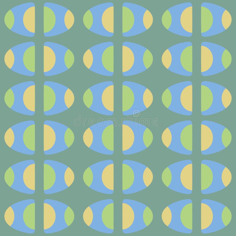 Rounded Abstract Seamless Pattern - Accent for Any Surfaces Stock ...