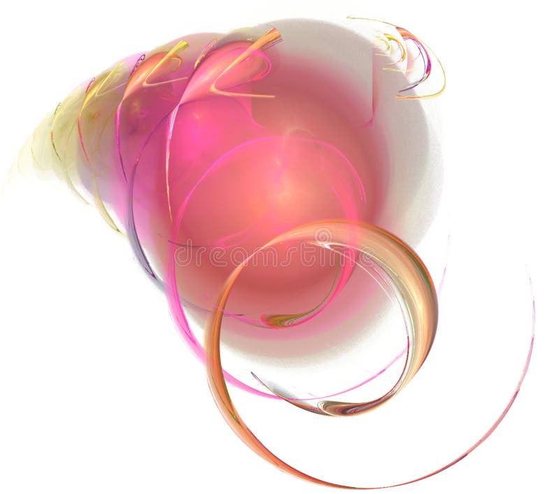 Abstract Rounded Pink Pattern without Background, Isolated Element ...