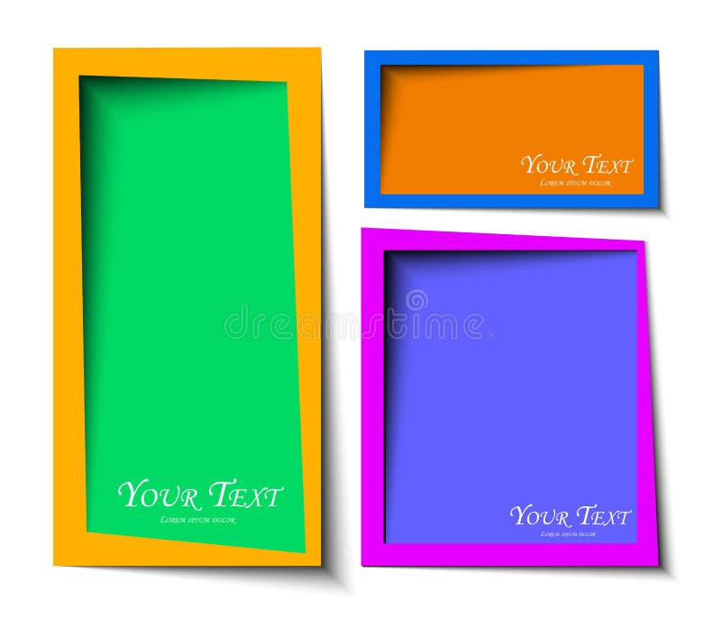 Abstract Rounded Rectange Text Boxes Stock Illustration - Illustration ...