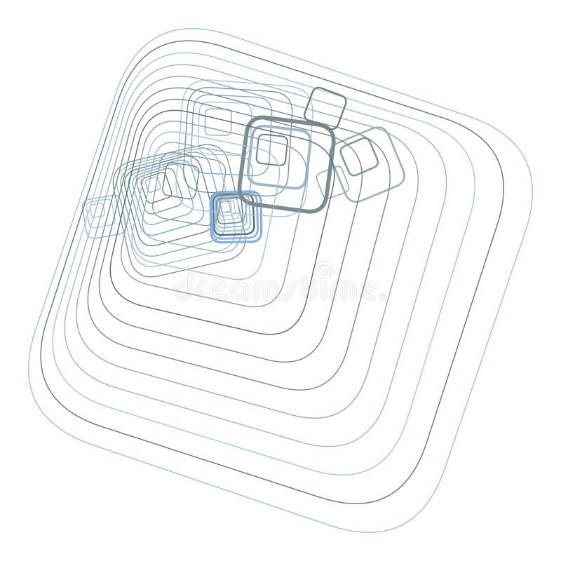 Abstract Rounded Rectangle Geometric Pattern, Colorful & Artistic for ...