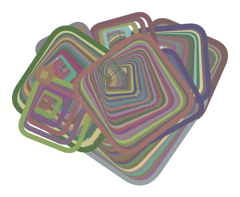 Abstract Rounded Rectangle Geometric Pattern, Colorful & Artistic for ...