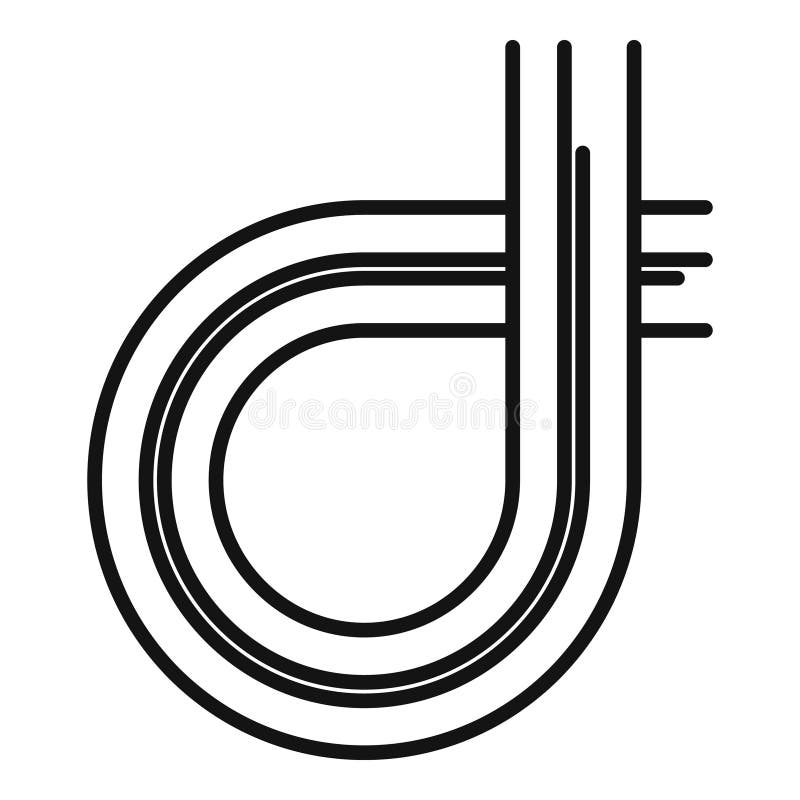 Abstract Rounded Shape with Lines Forming a Modern Logo Stock ...