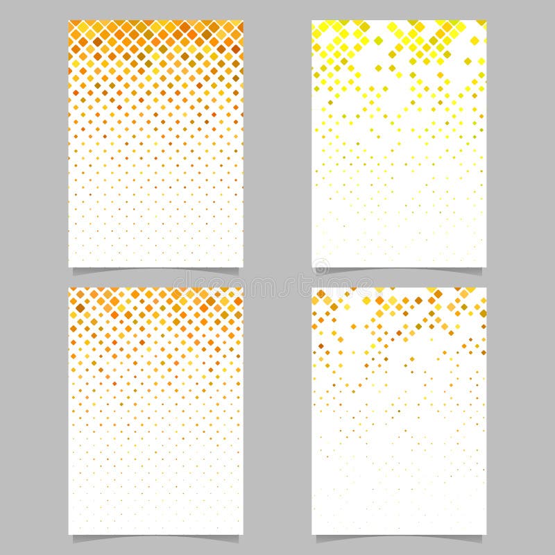 Abstract Rounded Square Pattern Brochure Template Set Stock Vector ...