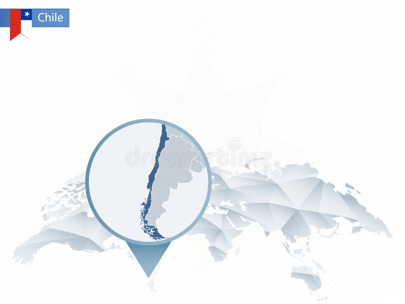 Chile Detailed Map Highlighted on Blue Rounded World Map Stock Image ... Chile Detailed Map Highlighted on Blue Rounded World Map Stock Image ...