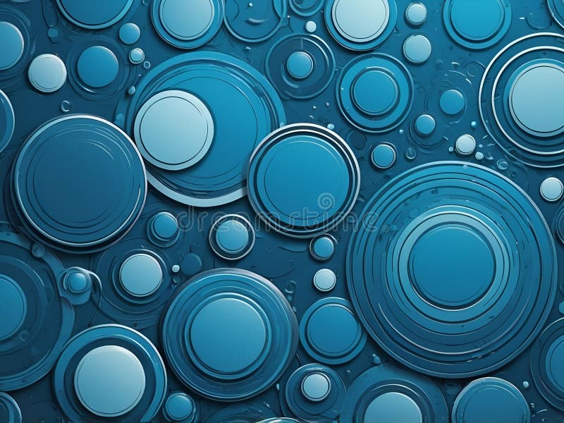 Abstract Rounds, Blue Tint Background Stock Illustration - Illustration ...