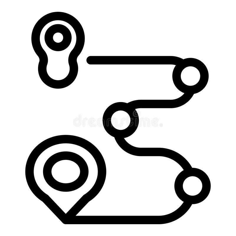 Abstract Route and Location Icon Stock Illustration - Illustration of ...