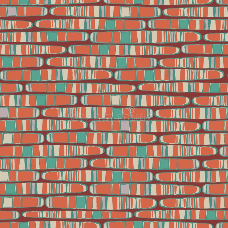 Abstract Rows of Geological Strata Oblong Multicolor Shapes in ...