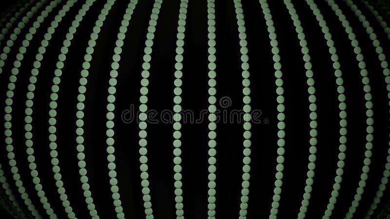 Abstract Rows of Small Circles Running Fast and Bending Around the ...