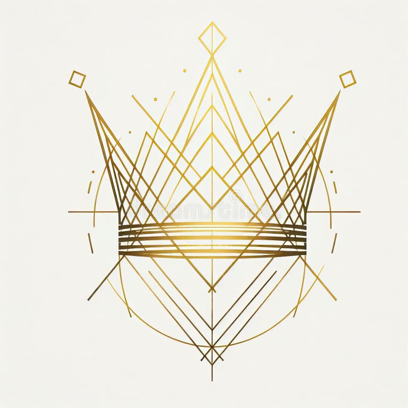 Abstract Royal Crown with Sharp Angles Stock Illustration ...