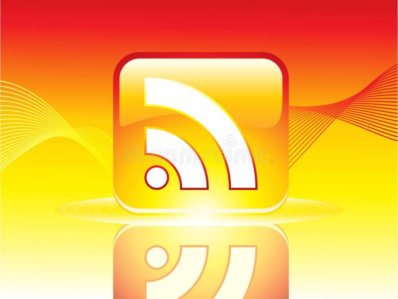 3d rss icon stock vector. Illustration of sign, button - 13884716