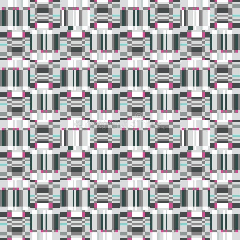 Abstract Ruffle Geometric Seamless Pattern. Pixel Blink Texture Stock ...