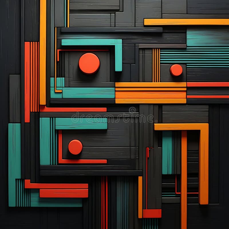 Abstract Rugged Classic Modular Constructivism Art Designs Stock ...