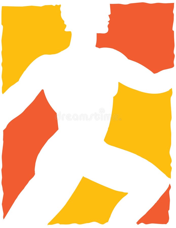 Running Man - Abstract Vector Illustration Stock Vector - Illustration ...