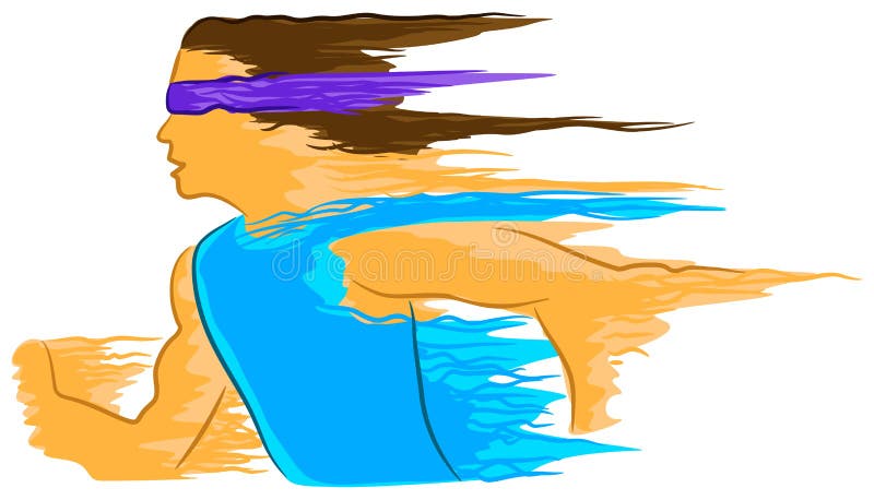 Abstract Runner stock vector. Illustration of track, exercise - 28847505