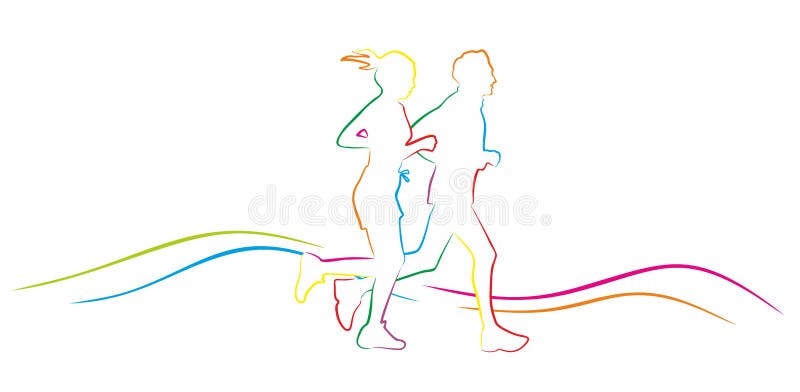 Abstract runner silhouette stock illustration. Illustration of weight ...