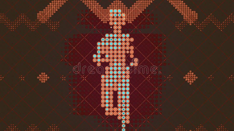Abstract Running Man Flat Pattern for Motion Graphic Design. 3d ...