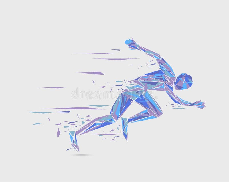 Abstract running man stock vector. Illustration of health - 90888045