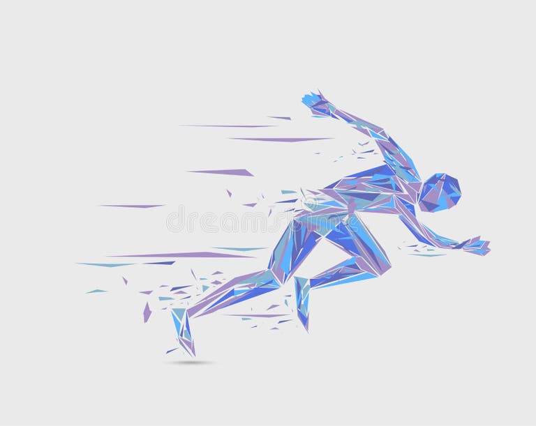 Abstract running man stock vector. Illustration of abstract - 90888073