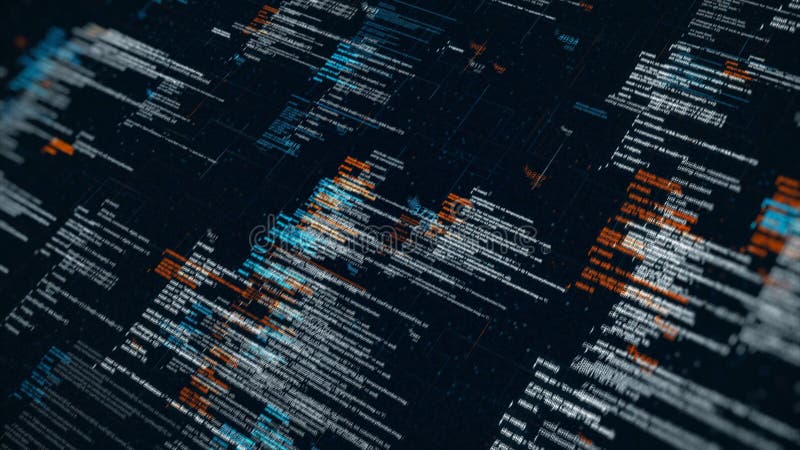 Abstract Running Random Lines Of Abstract Code Animation Tons Of