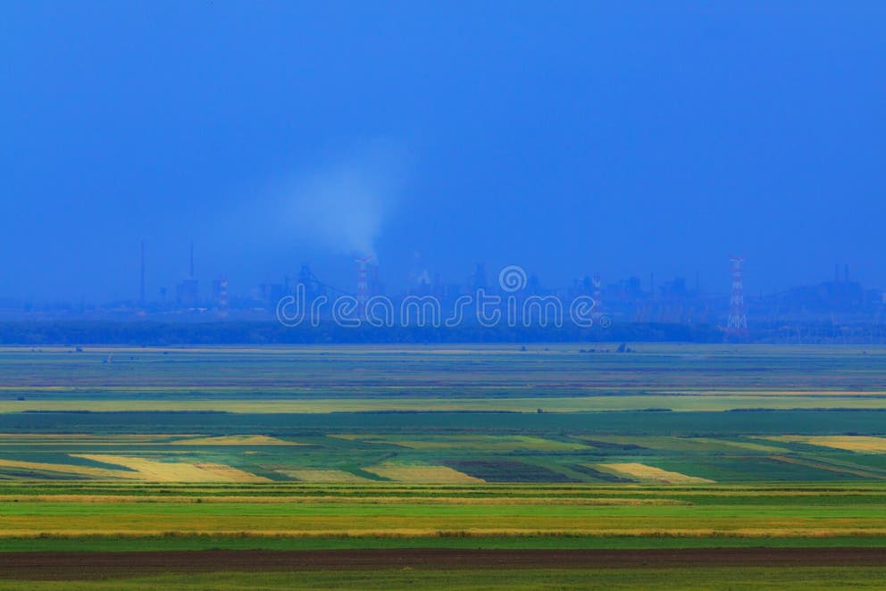 Abstract Rural Scenery and Industrial Background Stock Image - Image of ...