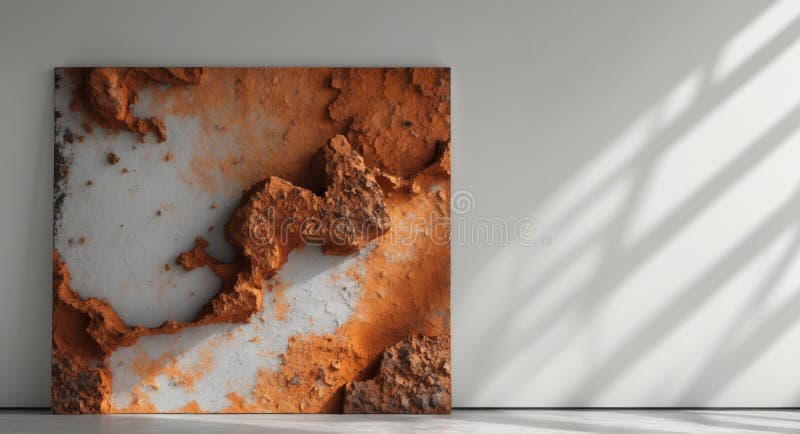 Abstract Rust Textured Art Panel Showing Erosion Stock Image - Image of ...