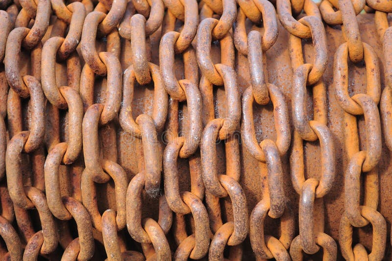 Rust Encrusted Iron Chain stock photo. Image of elements - 10696028
