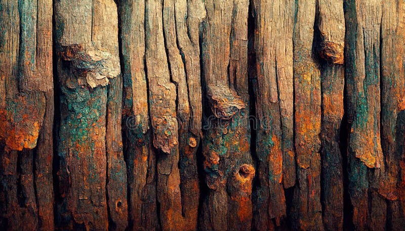 Abstract Rusty Old Wood Background. Digital Illustration Stock ...