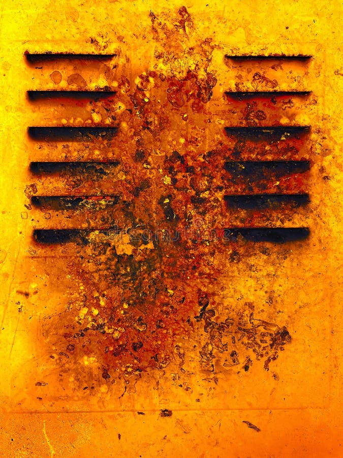 Rusty Patches and Designs on a Metal Surface Stock Photo - Image of ...