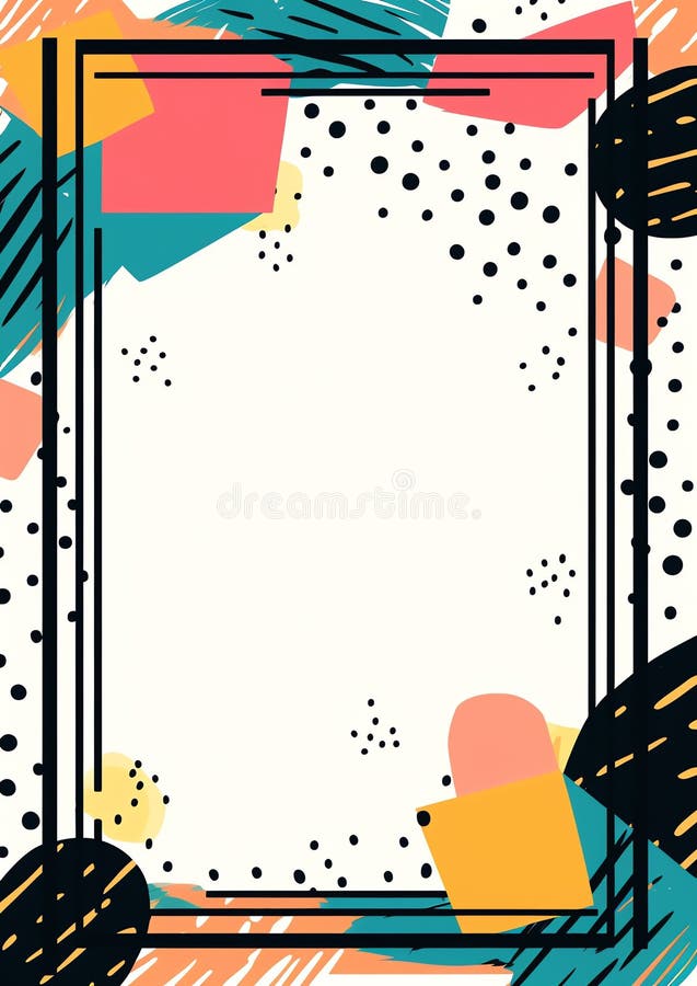 Abstract 90s Pattern 90s Retro Nostalgic Frame Stock Illustration ...