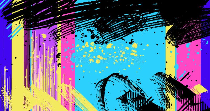 Abstract 80s Style Colorful Vivid Optimistic Background Stock ...