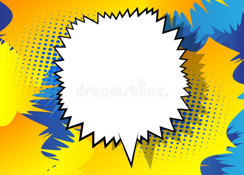 Abstract 90-s Style Speech Bubble Comic Book Background. Stock Vector ...