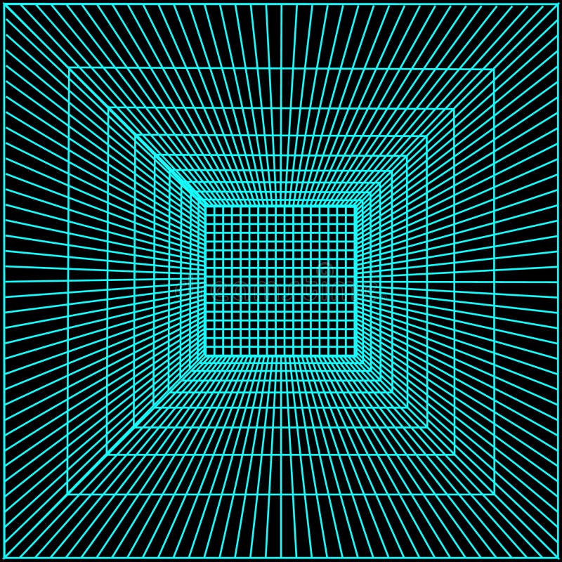 Abstract 80s Styled Computer Background. Sci-fi Architecture Interior ...