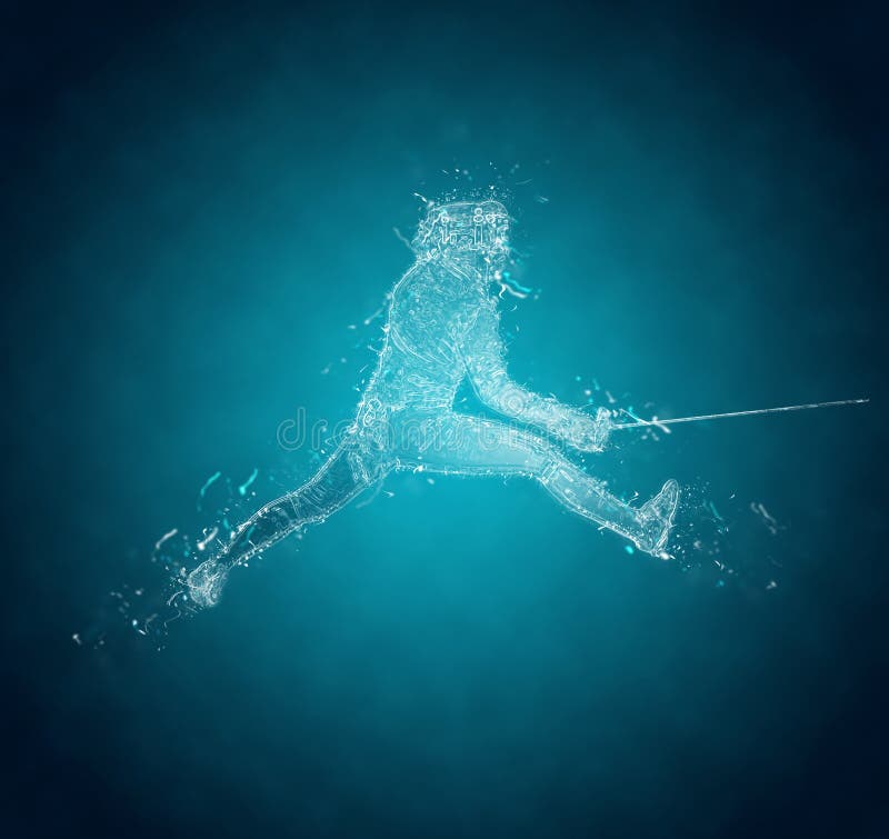Abstract Sabre Fencer stock image. Image of sabre, fancing - 75311501