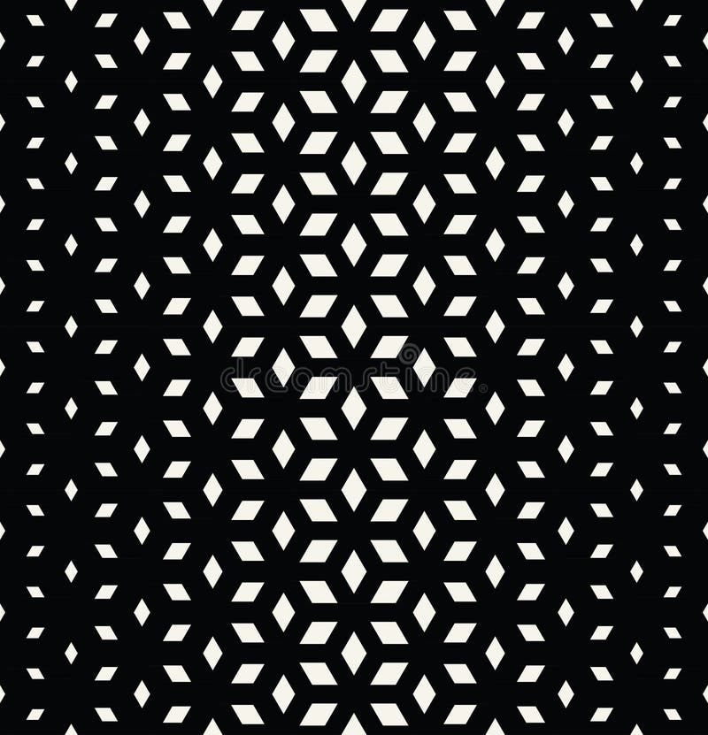 Abstract Sacred Geometry Black and White Grid Halftone Cubes Pattern ...