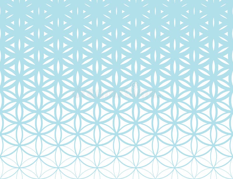 Abstract Sacred Geometry Black and White Gradient Flower of Life ...