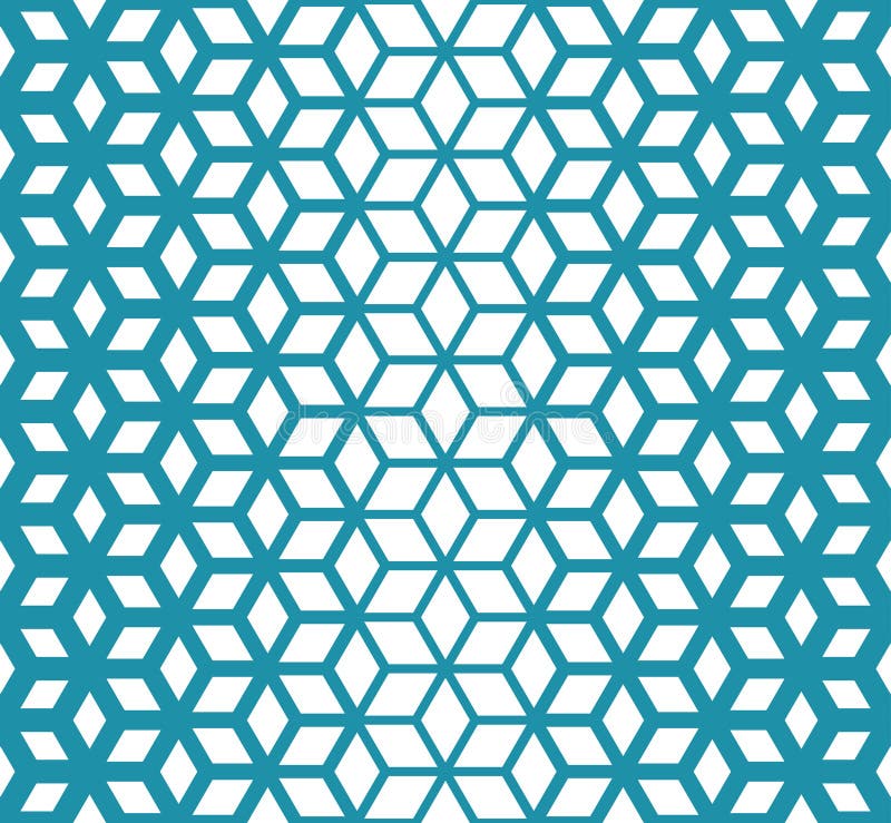 Abstract Sacred Geometry Blue Grid Halftone Cubes Pattern Stock Vector ...