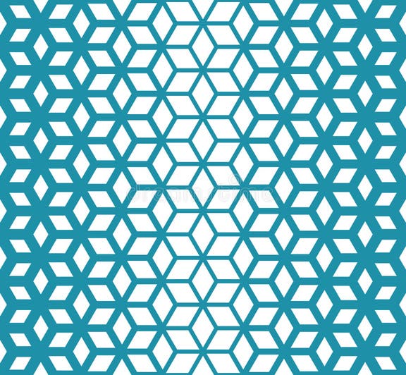 Abstract Sacred Geometry Blue Grid Halftone Cubes Pattern Stock Vector ...