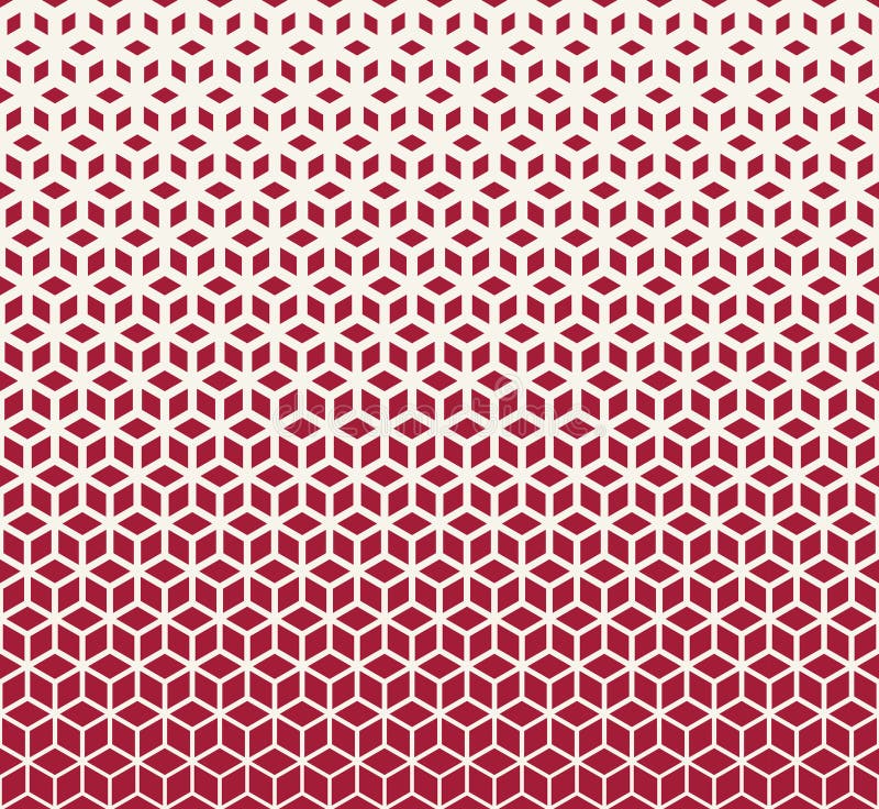 Abstract Sacred Geometry Red Grid Halftone Cubes Pattern Stock Vector ...