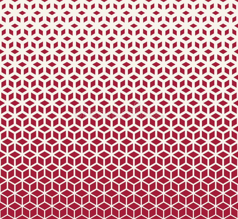 Abstract Sacred Geometry Red Grid Halftone Cubes Pattern Stock Vector ...