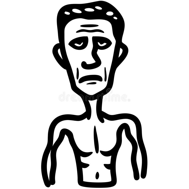 Abstract Sad Man Expression Minimalist Vector Art for Tattoos and ...