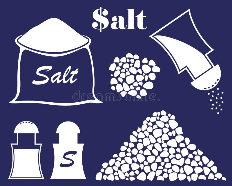 Vector Salt Illustration Isolated In Cartoon Style. Stock Vector ...