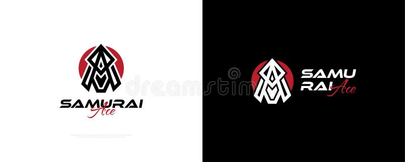 Abstract Samurai Logo with Initial Letter a. Samurai Head Logo Stock ...
