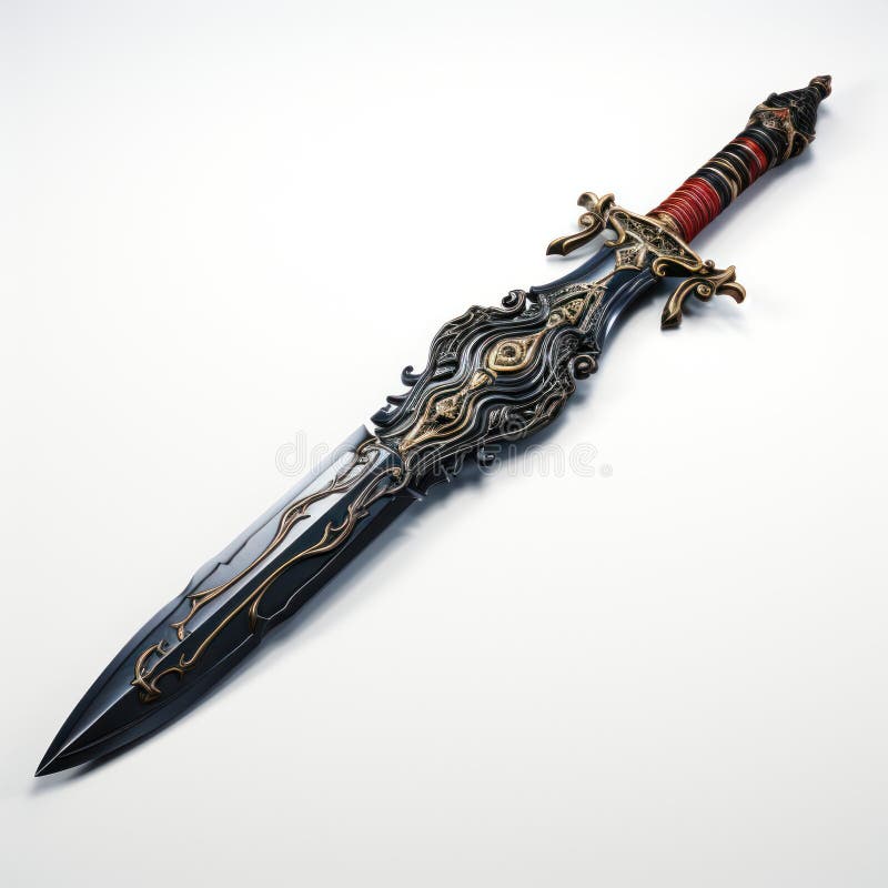 Abstract Samurai Sword with Beautiful Carvings with Antique and ...