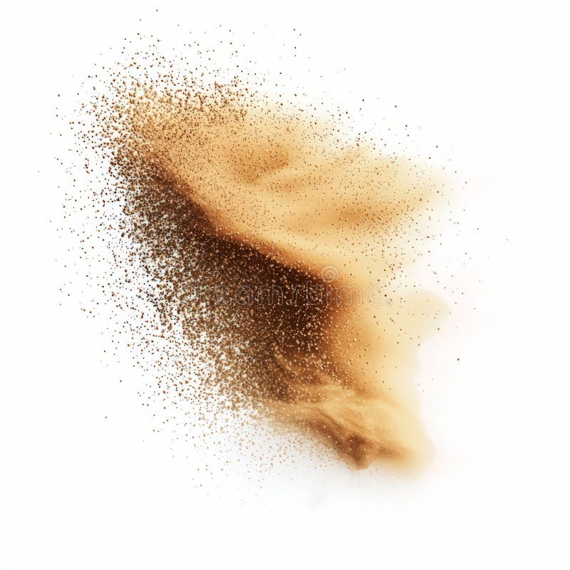 Abstract Sand Cloud with Fine Particles Forming , Warm Earth Tones ...