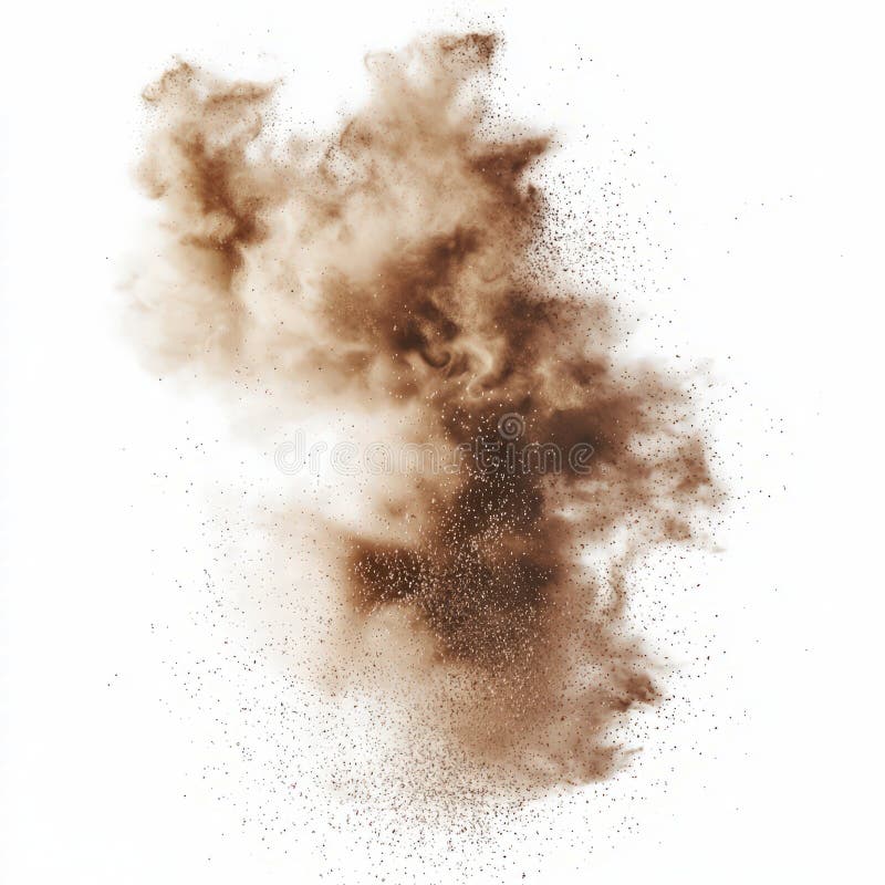 Abstract Sand Cloud with Fine Particles Forming , Warm Earth Tones ...