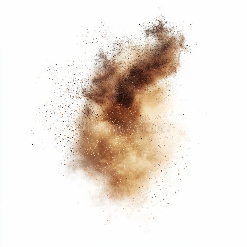 Abstract Sand Cloud with Fine Particles Forming , Warm Earth Tones ...