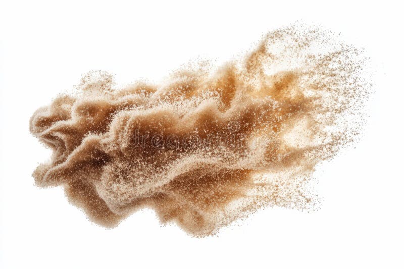 Abstract Sand Cloud with Fine Particles Forming , Warm Earth Tones ...