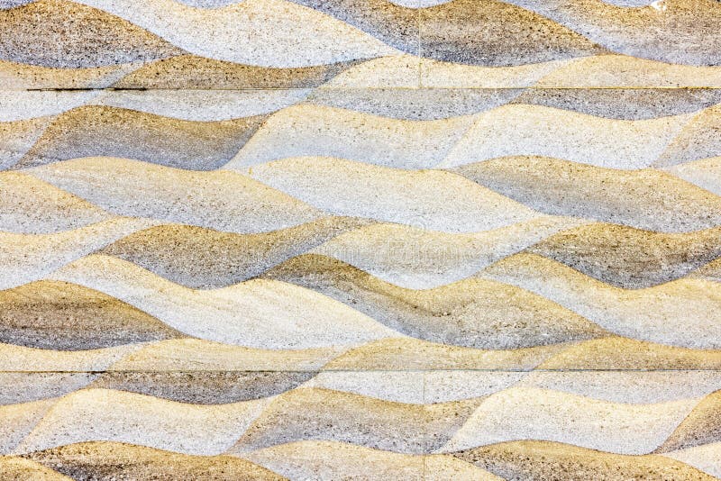Abstract Sand-colored Textured Wall with Wave Pattern Design Creating ...