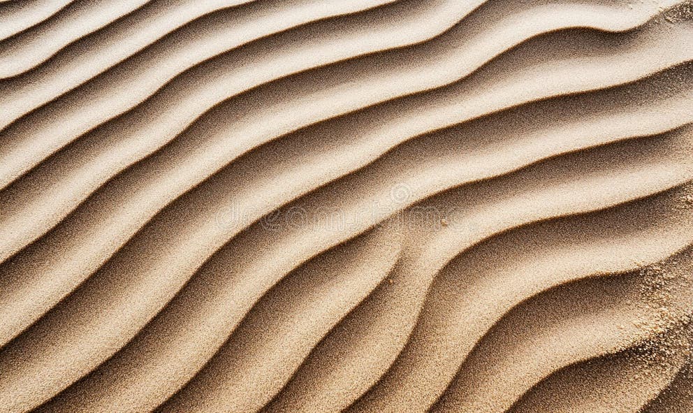 Abstract Sand Dune Ripples Create a Rhythmic Pattern, Shaped by Wind ...